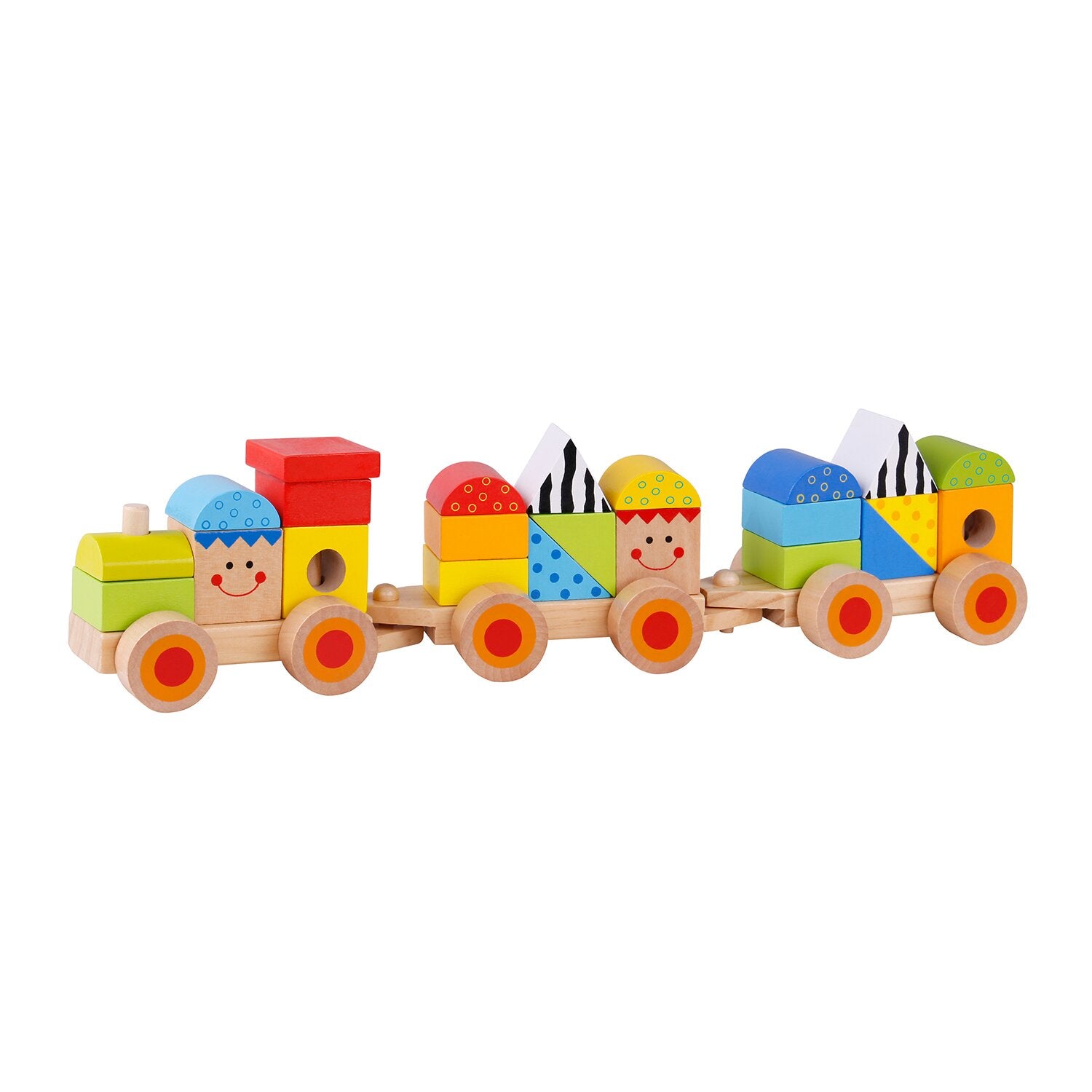 Tooky Toy Co Stacking Train 38x8x10cm – Fresh Beauty Co.
