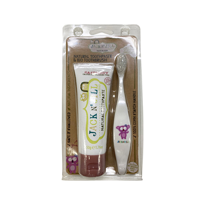 Jack N' Jill Natural Toothpaste & Bio Toothbrush Pack (contains: Bio Toothbrush Koala & Natural ...
