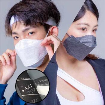 Banitore Rock & Roll 3D Medical Face Mask for Adults AgCl Carbon White ...