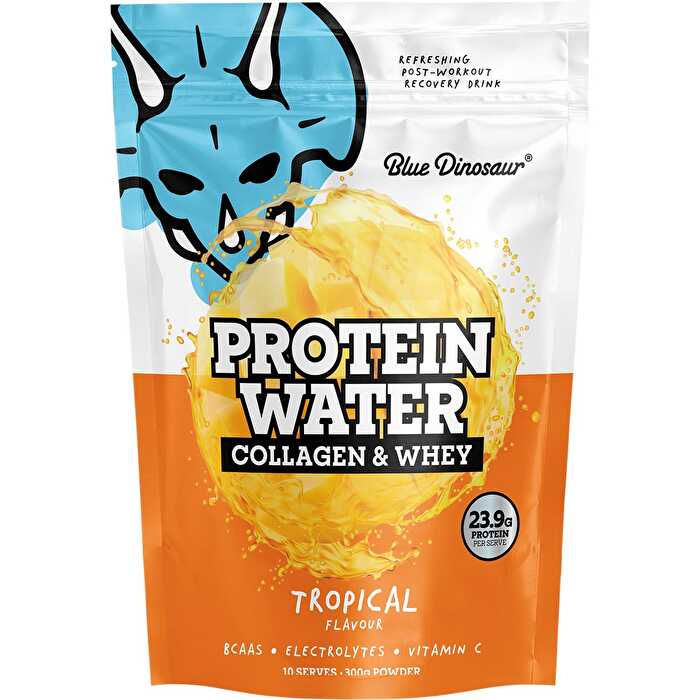 Blue Dinosaur Protein Water Collagen & Whey Tropical 300g – Fresh ...