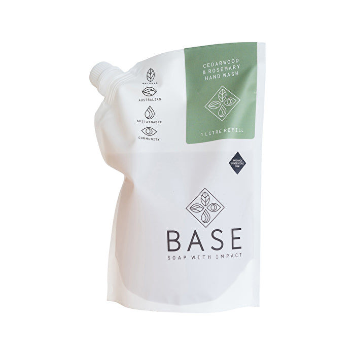 Base (Soap With Impact) Hand Wash Cedarwood & Rosemary Refill 1000ml ...