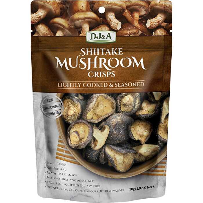 Dj&a Shiitake Mushroom Crisps 12x30g – Fresh Beauty Co.
