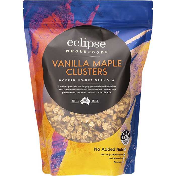 Eclipse Wholefoods Modern No-Nut Granola Vanilla Maple Clusters 450g ...