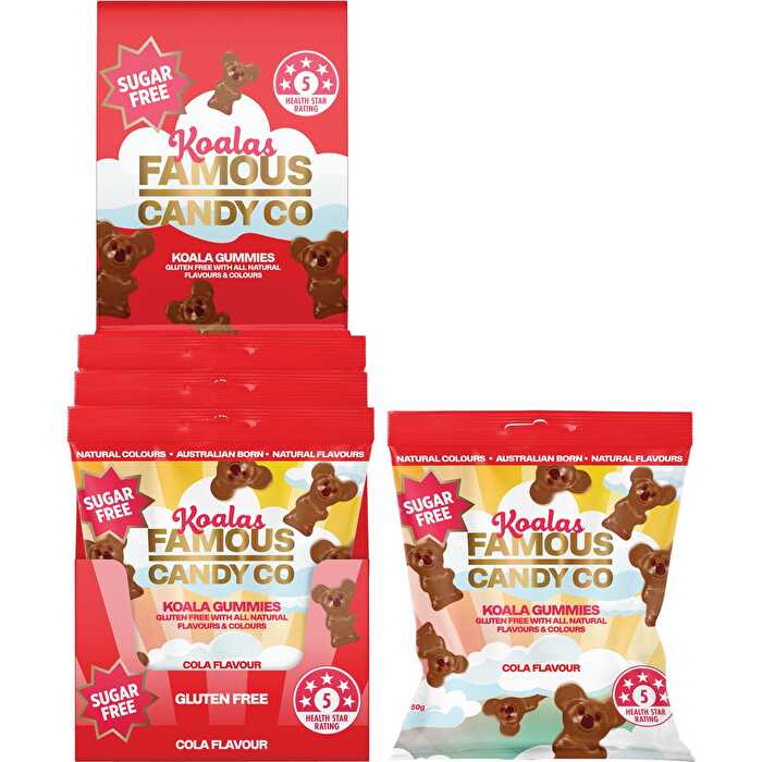 Famous Sugar Free Candy Koala Gummies Cola Flavour 10x50g – Fresh ...