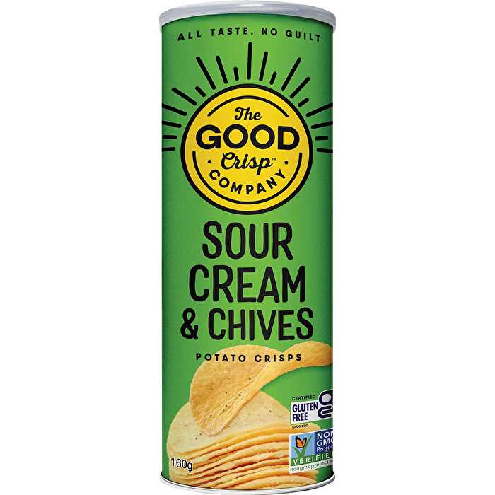 The Good Crisp Company Potato Crisps Sour Cream & Chives 8x160g – Fresh ...