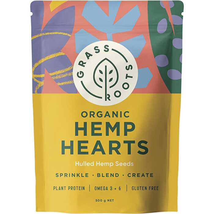 Grass Roots Organic Hemp Hearts Hulled Hemp Seeds 500g – Fresh Beauty Co.