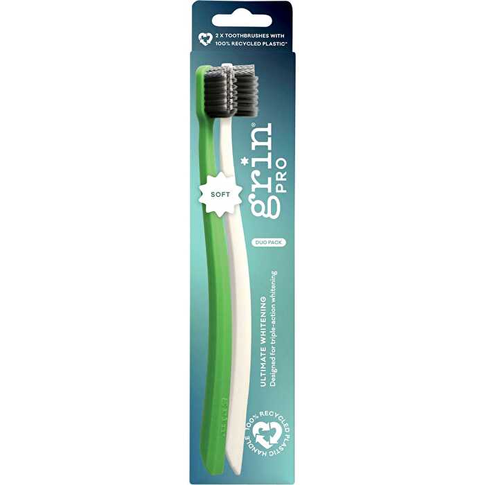 Grin Pro Ultimate Whitening Toothbrush Soft White, Green 8x2pk – Fresh ...