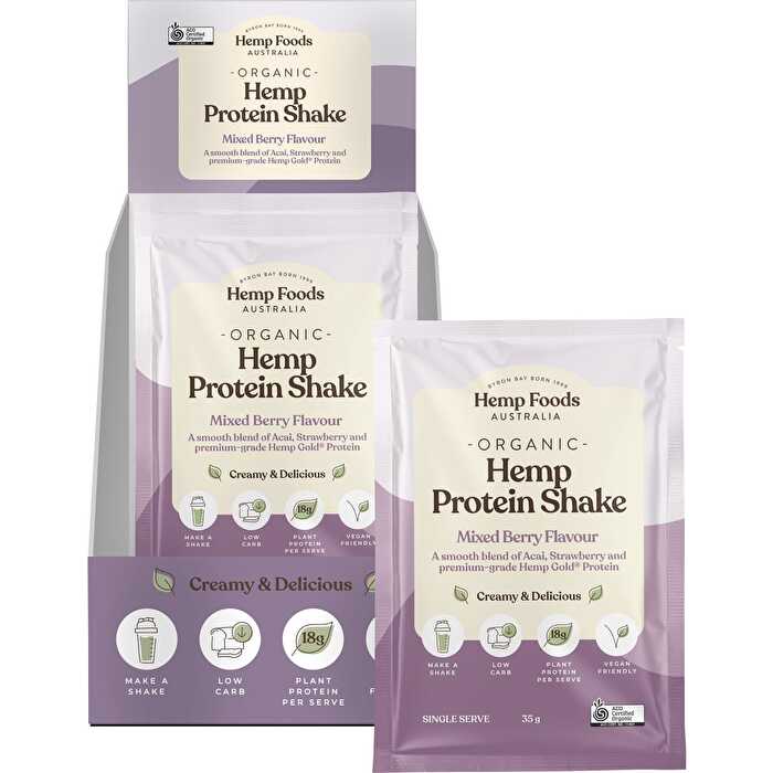 Hemp Foods Australia Organic Hemp Protein Shake Mixed Berry & Acai ...