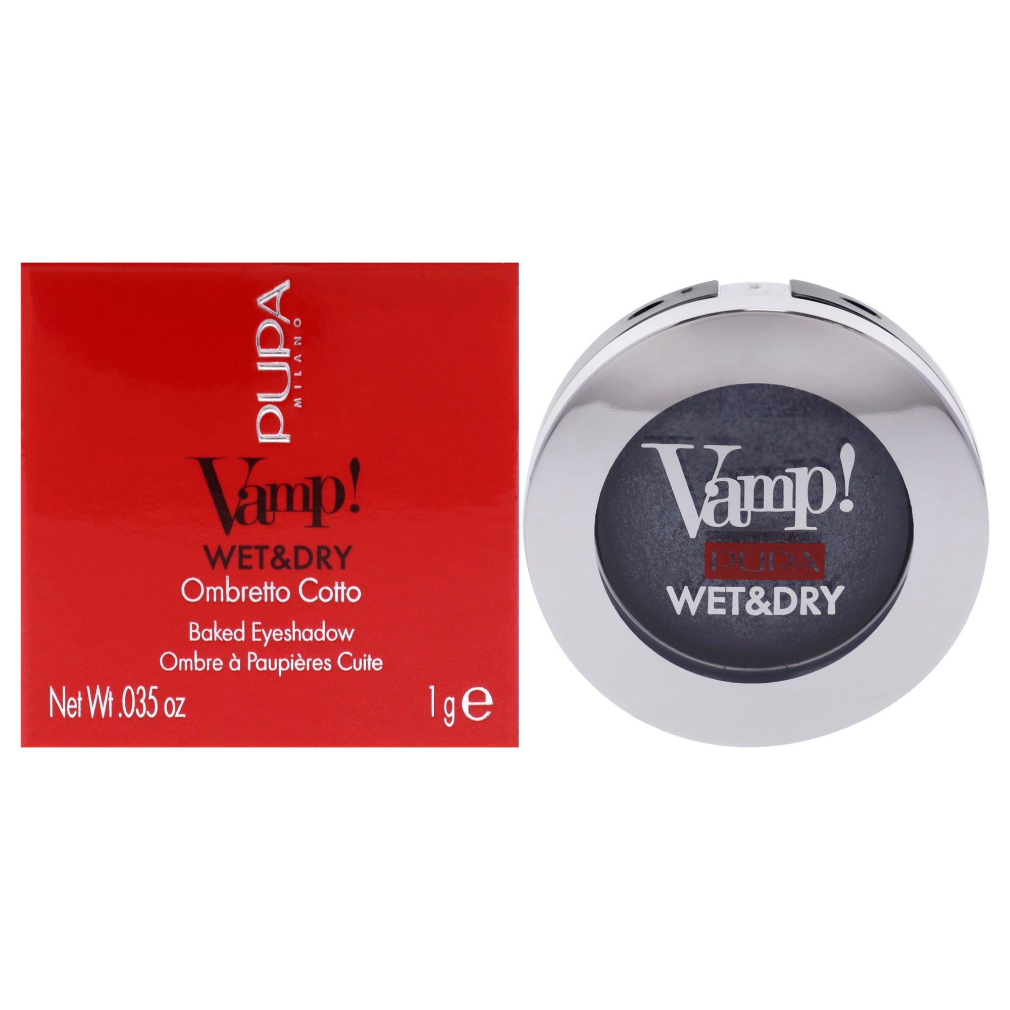 Pupa Milano Vamp! Wet and Dry Baked Eyeshadow - 305 Anthracite Grey by ...