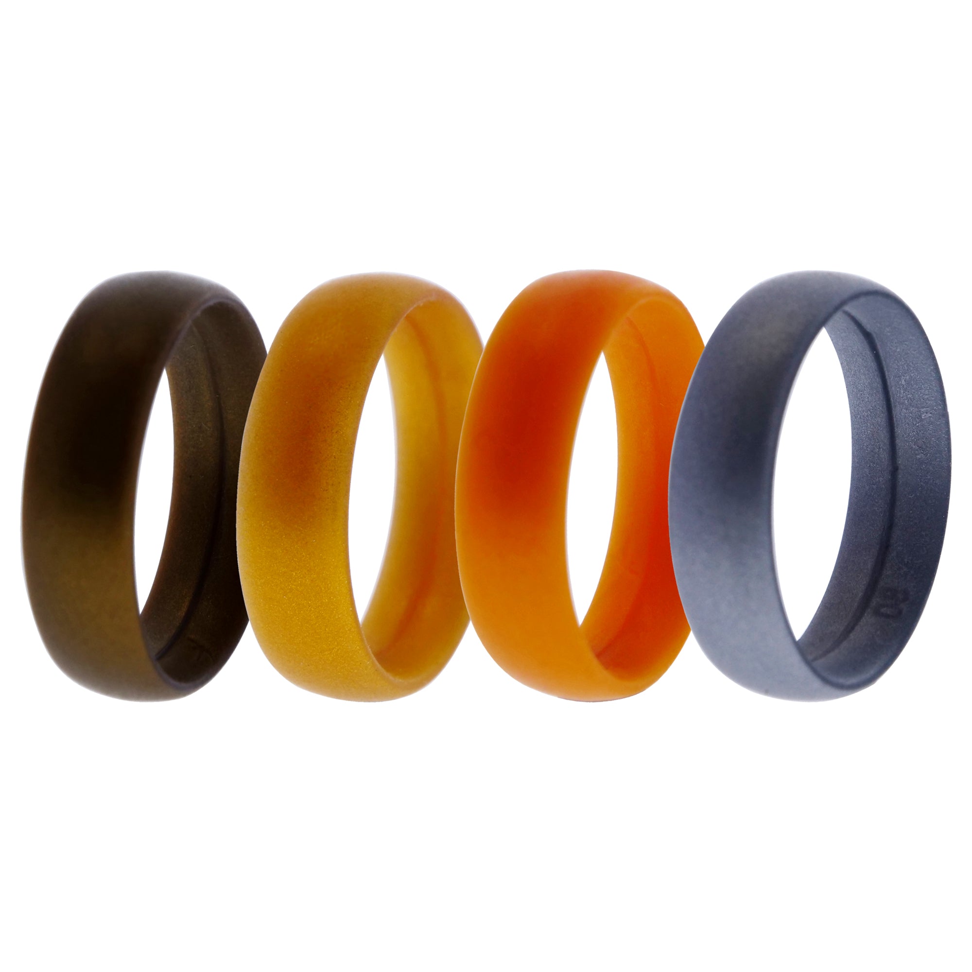ROQ Silicone Wedding 6mm Smooth Ring Set - Metal by ROQ for Men - 4 x 8 ...