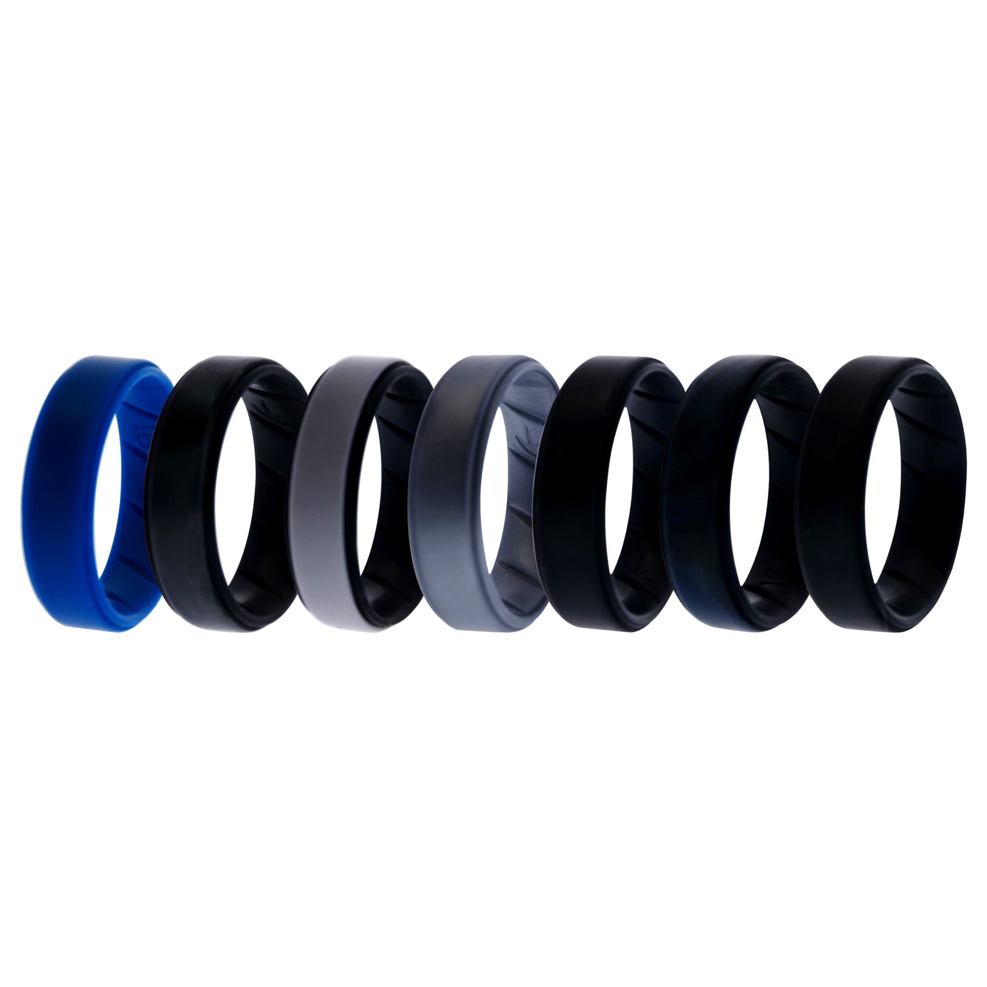 ROQ Silicone Wedding BR Step Ring Set - Metal by ROQ for Men - 7 x 16 ...