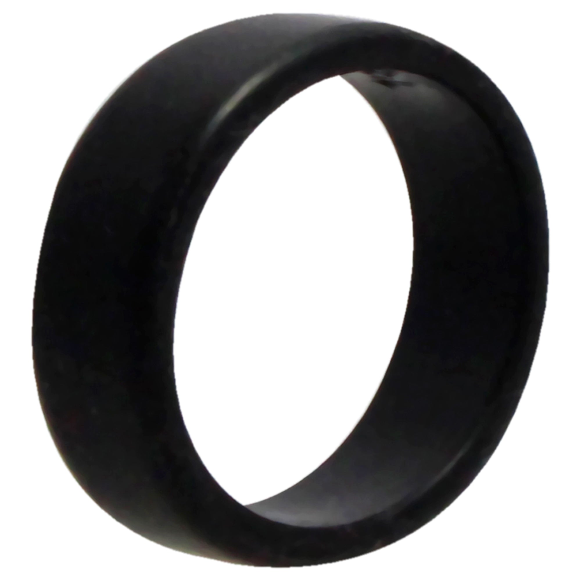 ROQ Silicone Wedding 2Layer Beveled 8mm Ring - Black by ROQ for Men ...