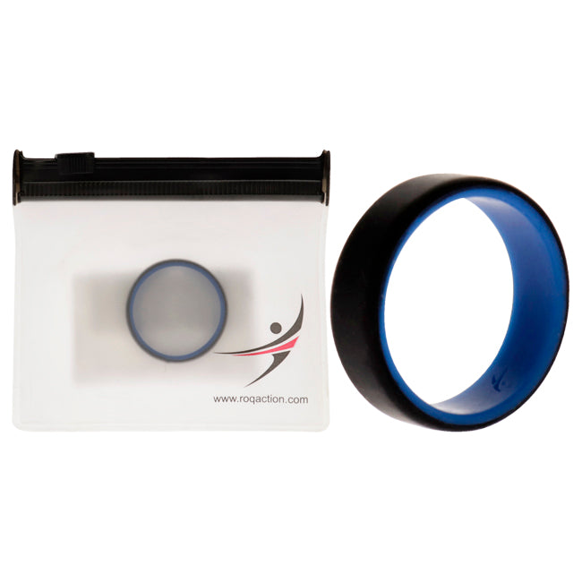 ROQ Silicone Wedding 2Layer Beveled 8mm Ring - Blue-Black by ROQ for ...
