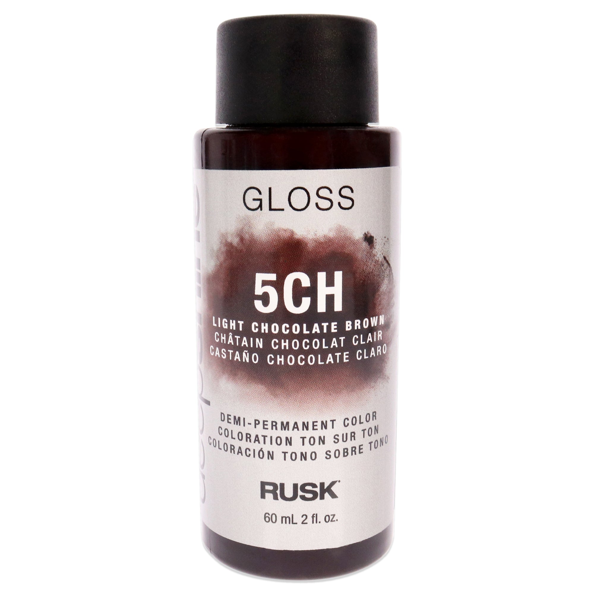 Rusk Deepshine Gloss Demi-Permanent Color - 5CH Light Chocolate Brown ...