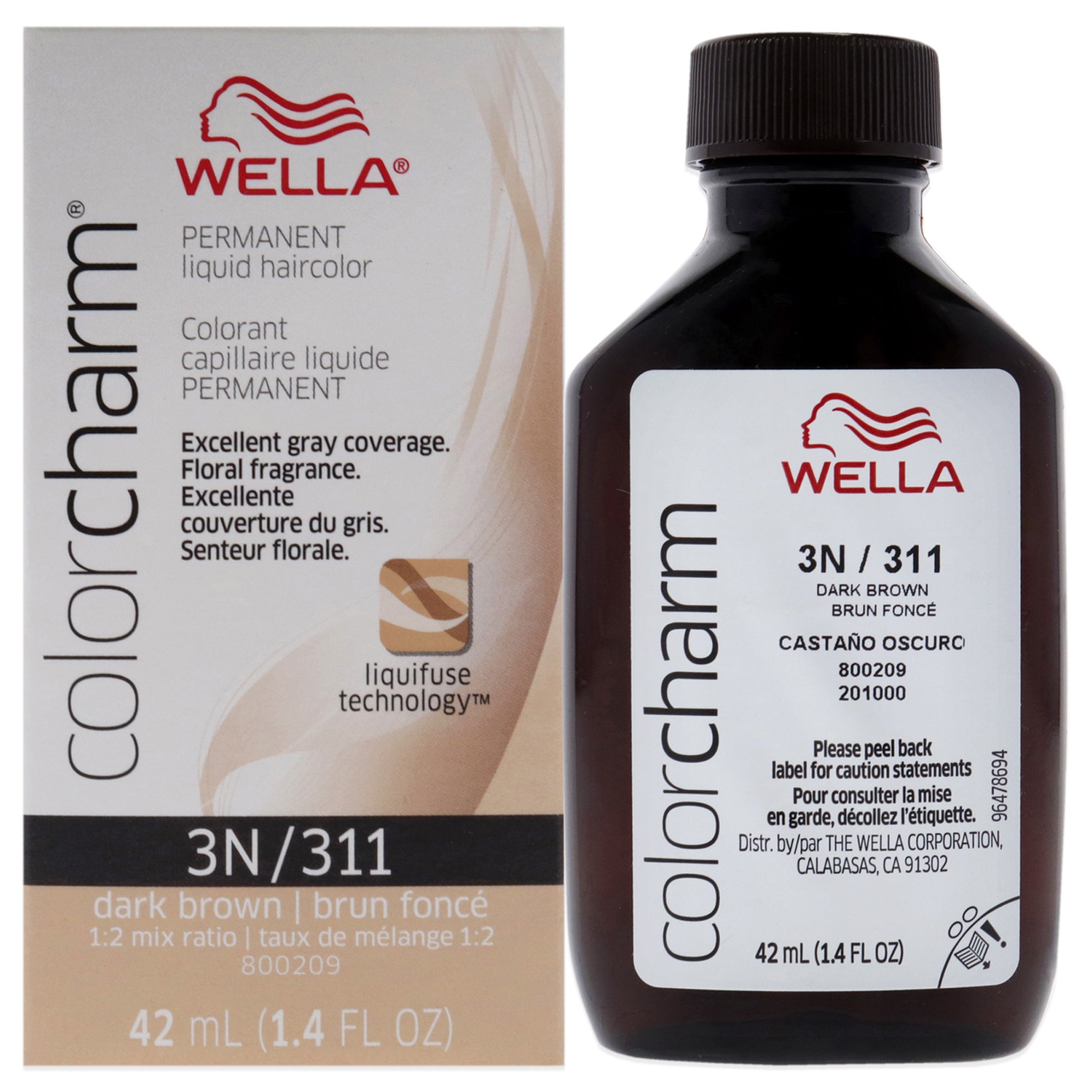 Wella Color Charm Permanent Liquid Hair Color - 3N Dark Brown by Wella ...