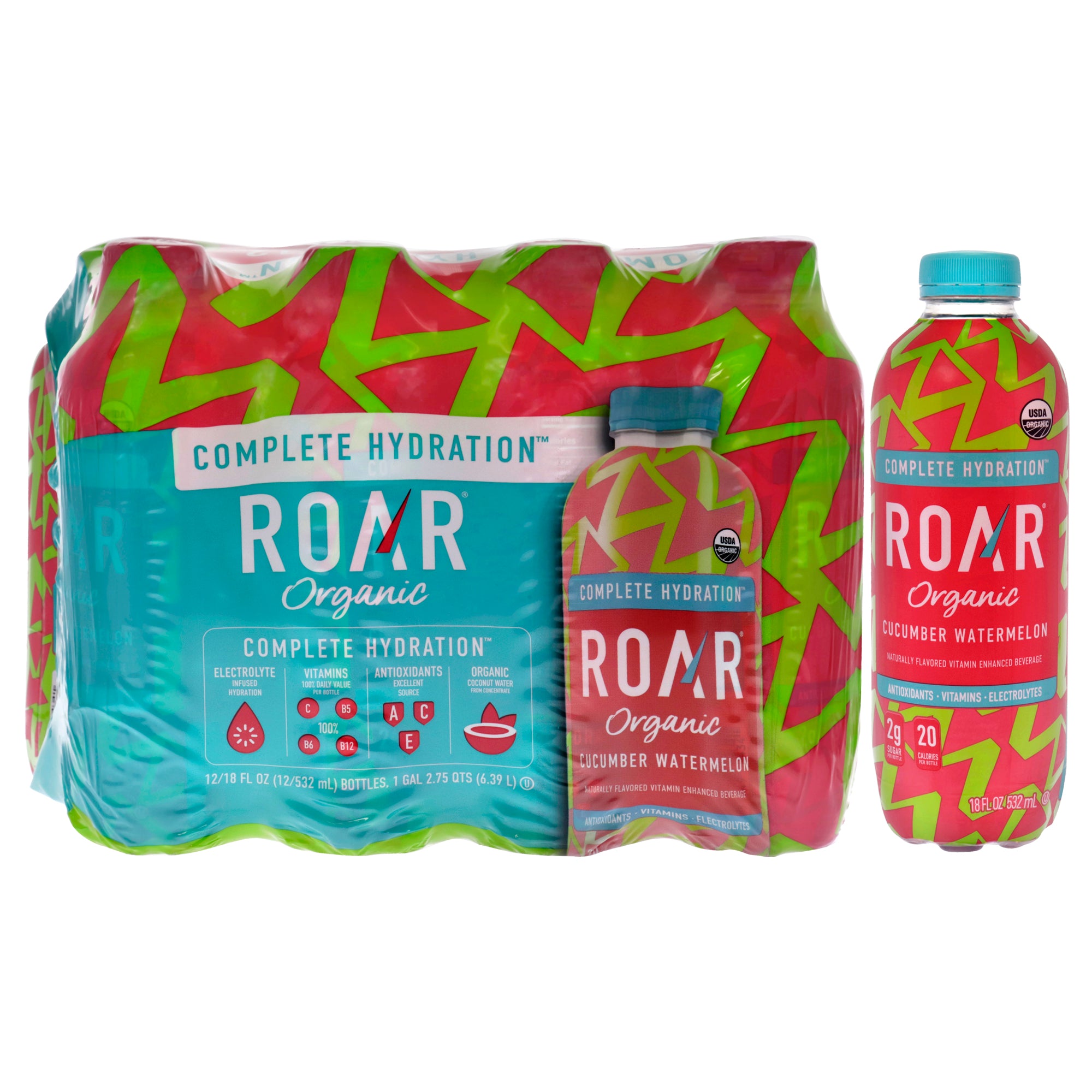 Roar Complete Hydration Organic - Cucumber Watermelon by Roar for ...