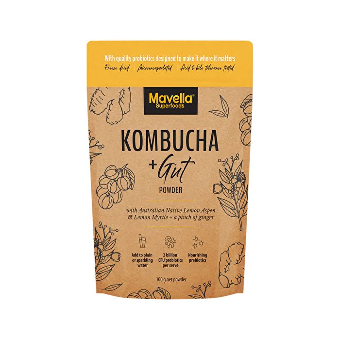 Mavella Superfoods Kombucha + Gut Powder with Australian Native Lemon ...