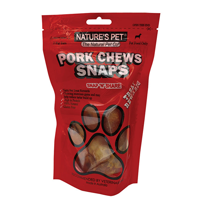 Nature's Pet Pork Chews Snaps (Pigs Ears) x 2 Pack – Fresh Beauty Co.