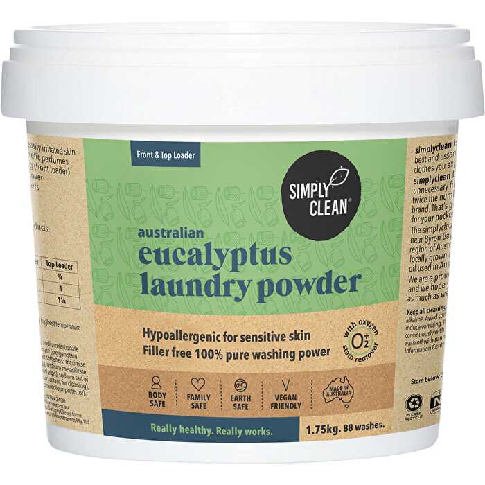 Simply Clean Laundry Powder Eucalyptus 1.75kg – Fresh Beauty Co.
