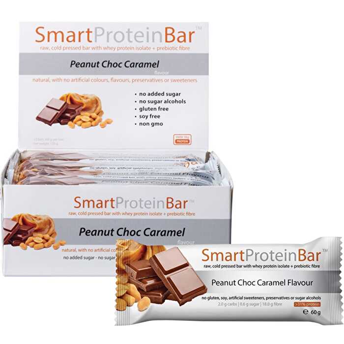 Smart Protein Bar Peanut Choc Caramel Protein Bar 12x60g – Fresh Beauty Co.