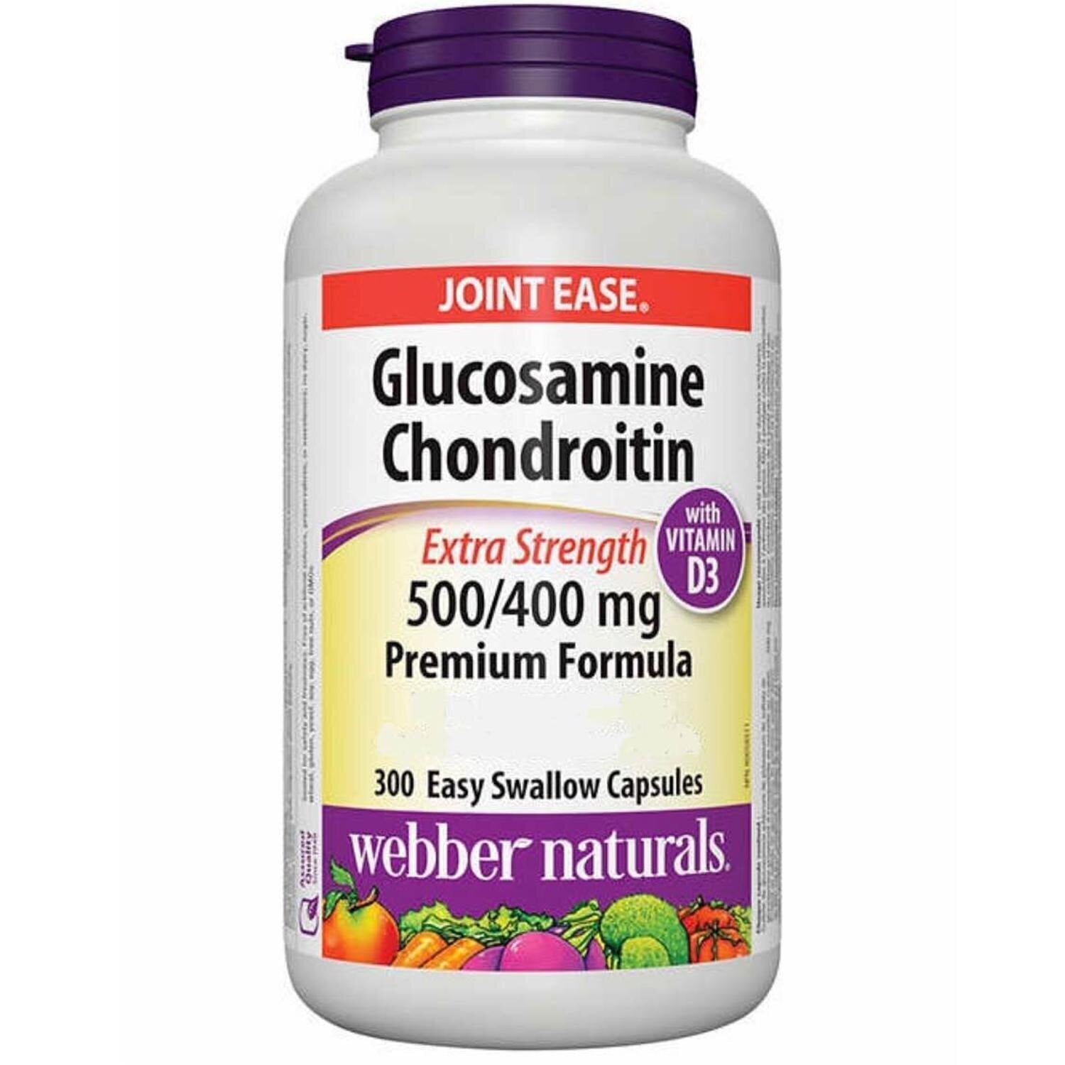 Webber naturals Glucosamine Chondroitin with Vitamin D3 300 capsules ...