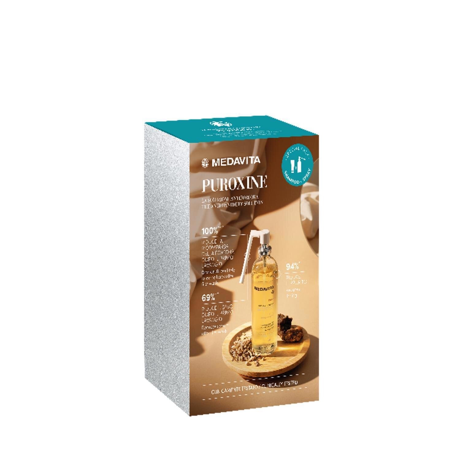 MEDAVITA Puroxine Anti-Dandruff Sham 150ml + Lotion 100ml Pack Fixed ...