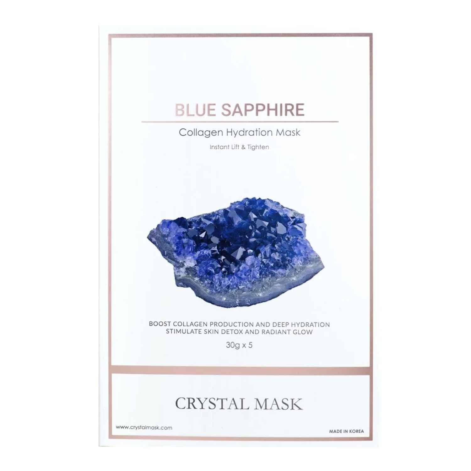 Crystal Mask [Hydro-Tightening] 600sec Blue Sapphire Collagen Hydration ...