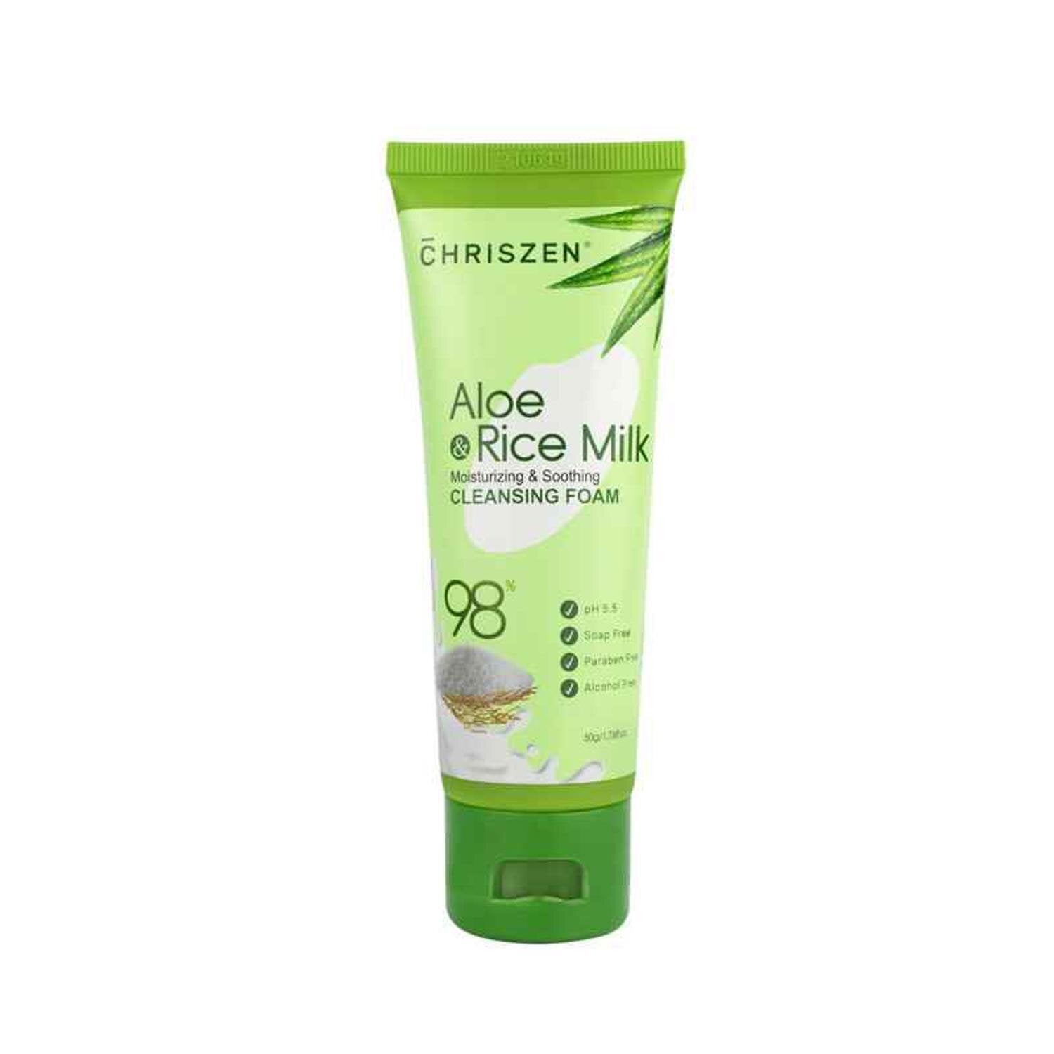 Chriszen 98% Aloe Vera & Rice Milk - Cleansing Foam 50G 50g – Fresh ...