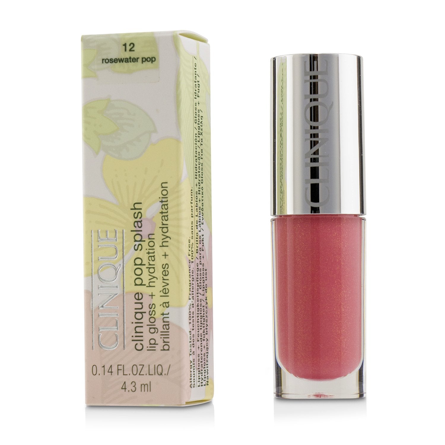 Clinique Pop Splash Lip Gloss + Hydration - # 12 Rosewater Pop 4.3ml/0 ...
