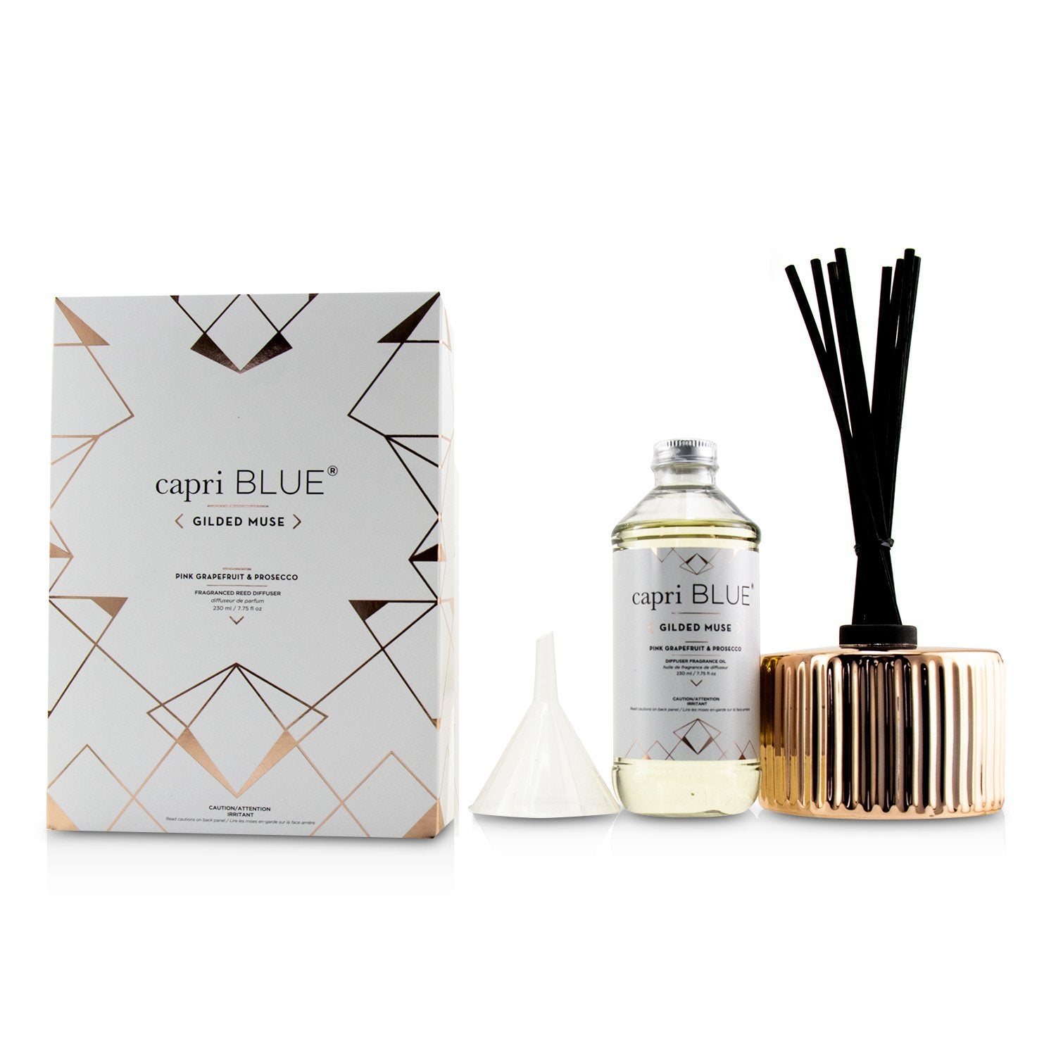 Capri Blue Gilded Muse Reed Diffuser - Pink Grapefruit & Prosecco 230ml ...