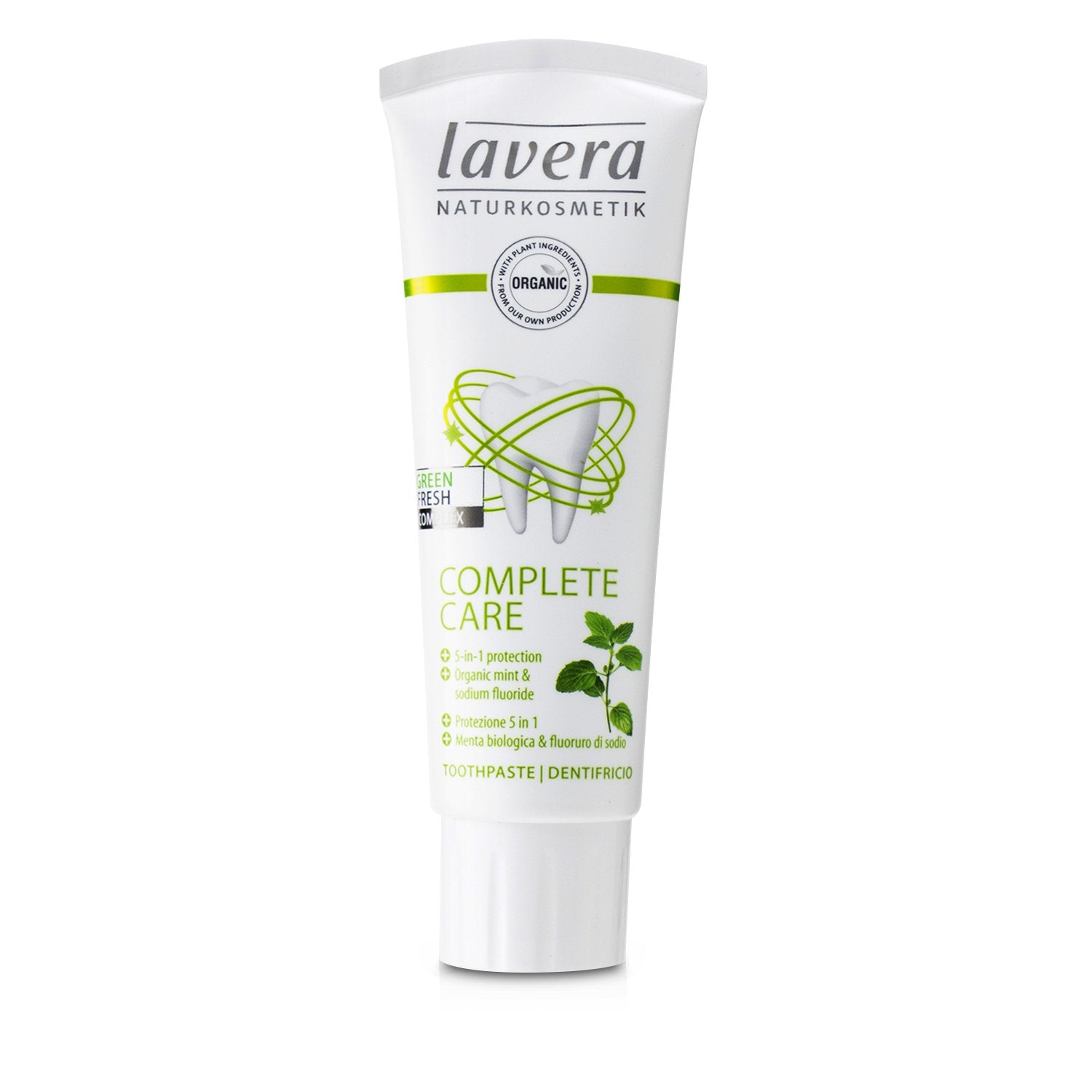 Lavera Toothpaste (Complete Care) - With Organic Mint & Sodium Fluoride ...