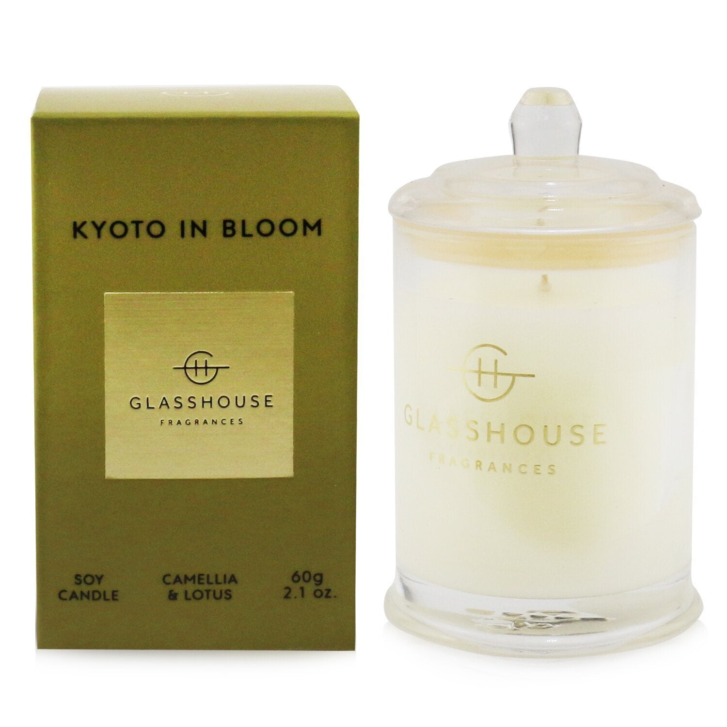 Glasshouse Triple Scented Soy Candle - Kyoto In Bloom (Camellia & Lotus ...