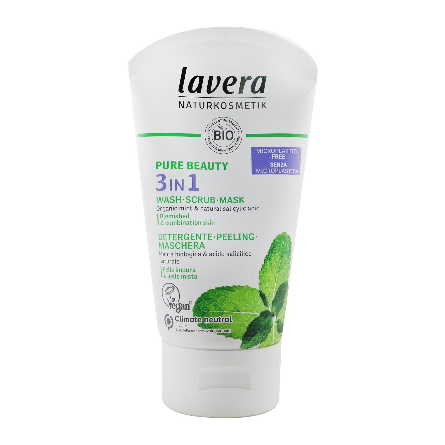 Lavera Pure Beauty 3 In 1 Wash, Scrub, Mask - For Blemished ...