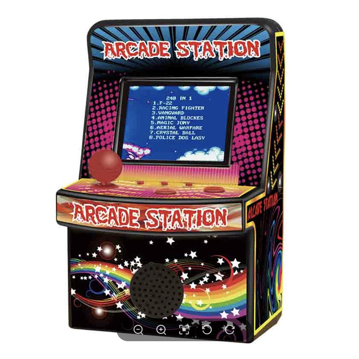Hobbiesntoys 2.5" 8Bit Arcade Game Station with 240 Games 149 x 85 X ...