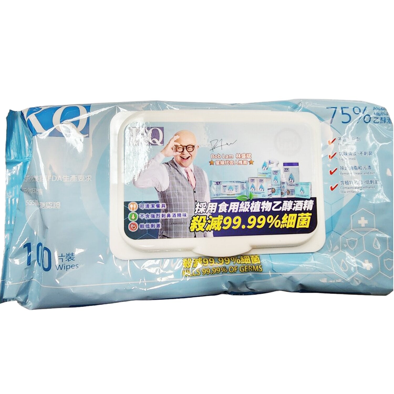 KQ KQ - 75%Alcohol (Ethanol) Multi-Purpose Disinfectant Wipes 100 pcs ...
