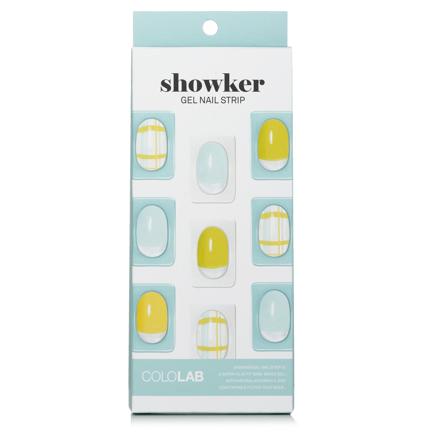 Cololab Showker Gel Nail Strip # CSA611 Pastel Check 1pcs – Fresh ...