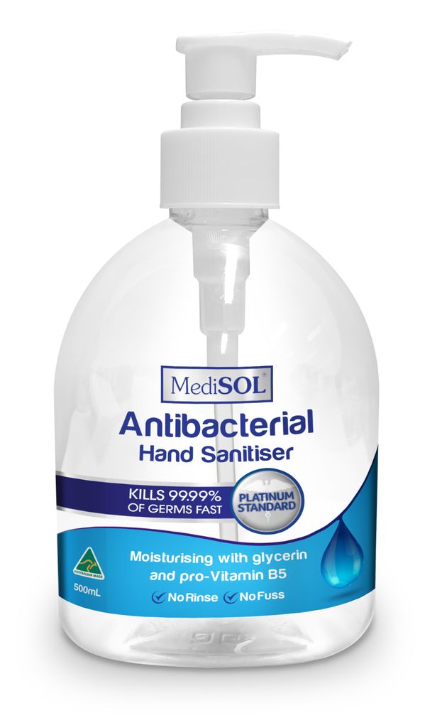 MediSOL Anti-Bacterial Hand Sanitiser 500ml – Fresh Beauty Co.