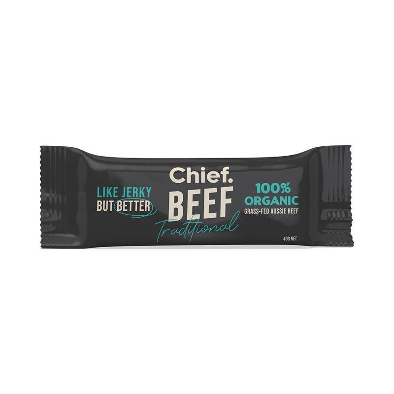 Chief Nutrition Chief Grass Fed Beef Bar - Traditional Beef 40g – Fresh ...