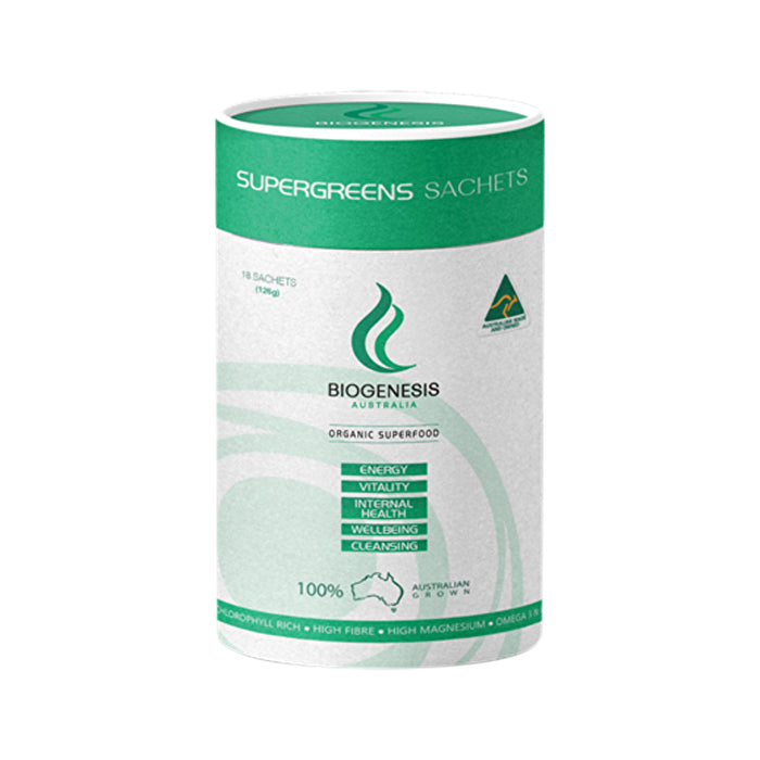 BioGenesis Australia Super Greens Sachets 7g x 18 Pack – Fresh Beauty Co.
