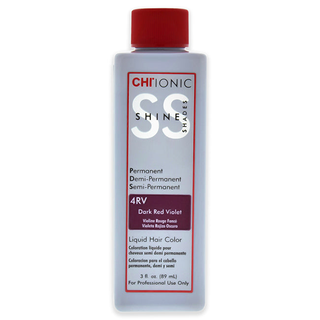 CHI Ionic Shine Shades Liquid Hair Color - 4RV Dark Red Violet by CHI ...
