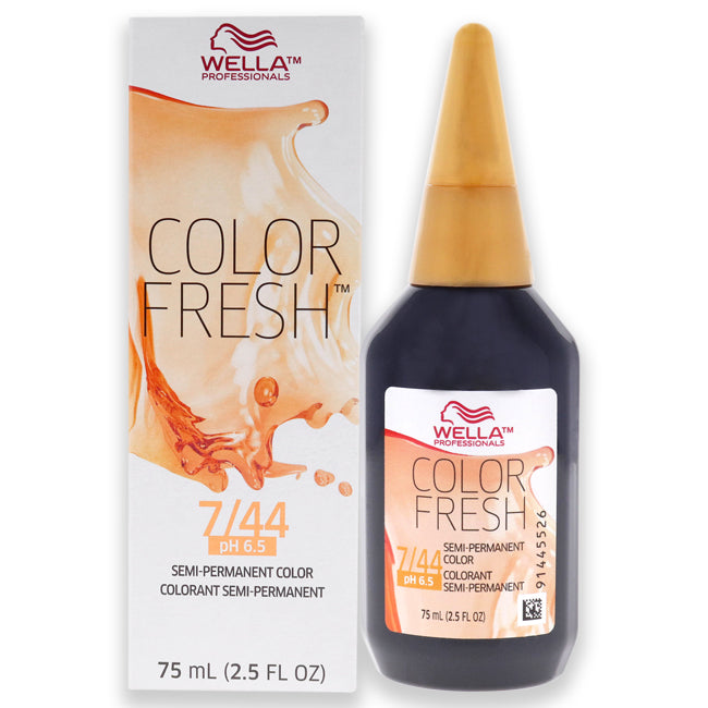 Wella Color Fresh Semi-Permanent Color - 7 44 Medium Blonde-Intense Red ...
