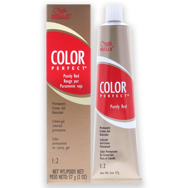 Wella Color Perfect Permanent Creme Gel Haircolor - 6RR Level 6 Pure ...