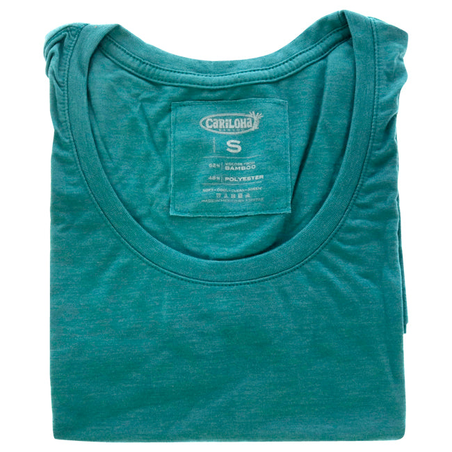 Cariloha Bamboo Scoop Tee - Tropical Teal Heather by Cariloha for Women ...