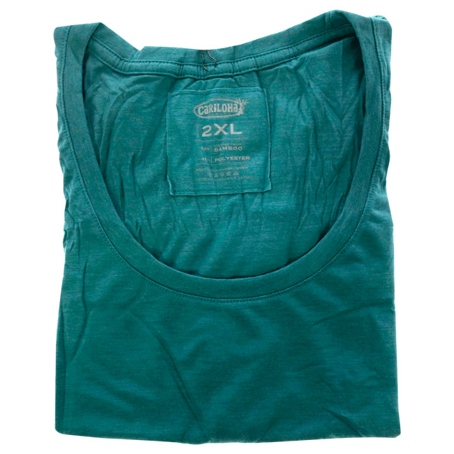 Cariloha Bamboo Scoop Tee - Tropical Teal Heather by Cariloha for Women ...