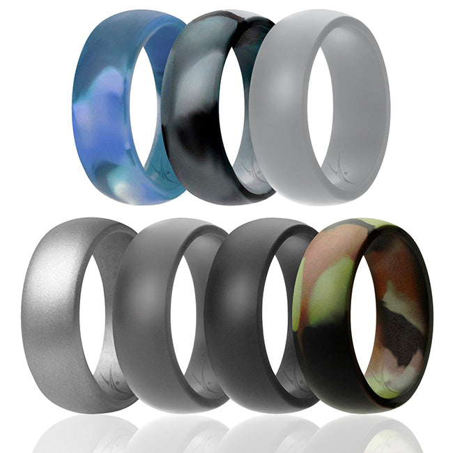 ROQ Silicone Wedding Ring Set - Camo by ROQ for Men - 7 x 14 mm Ring ...