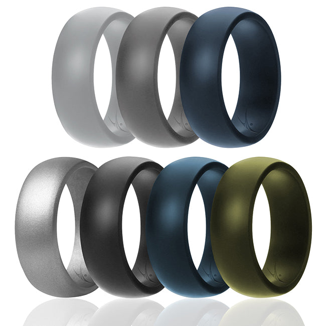 ROQ Silicone Wedding Solid Ring Set by ROQ for Men - 7 x 15 mm Ring ...