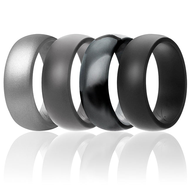 ROQ Silicone Wedding Ring - Black-Camo by ROQ for Men - 4 x 12 mm Ring ...