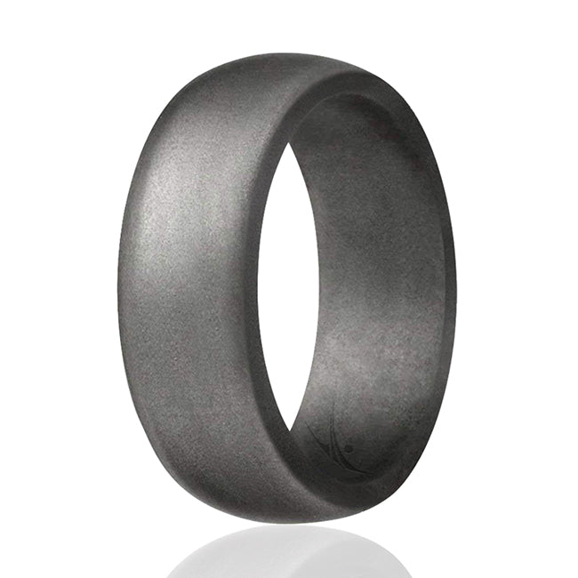 ROQ Silicone Wedding Ring - Silver by ROQ for Men - 10 mm Ring – Fresh ...