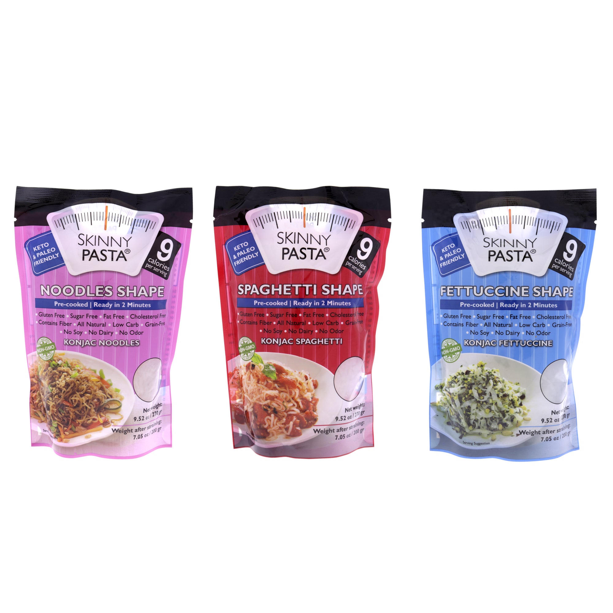 Skinny Pasta Noodles Variety Kit by Skinny Pasta - 3 Pc Kit 9.52oz ...