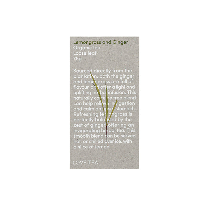Love Tea Organic Lemongrass & Ginger Tea Loose Leaf 75g – Fresh Beauty Co.
